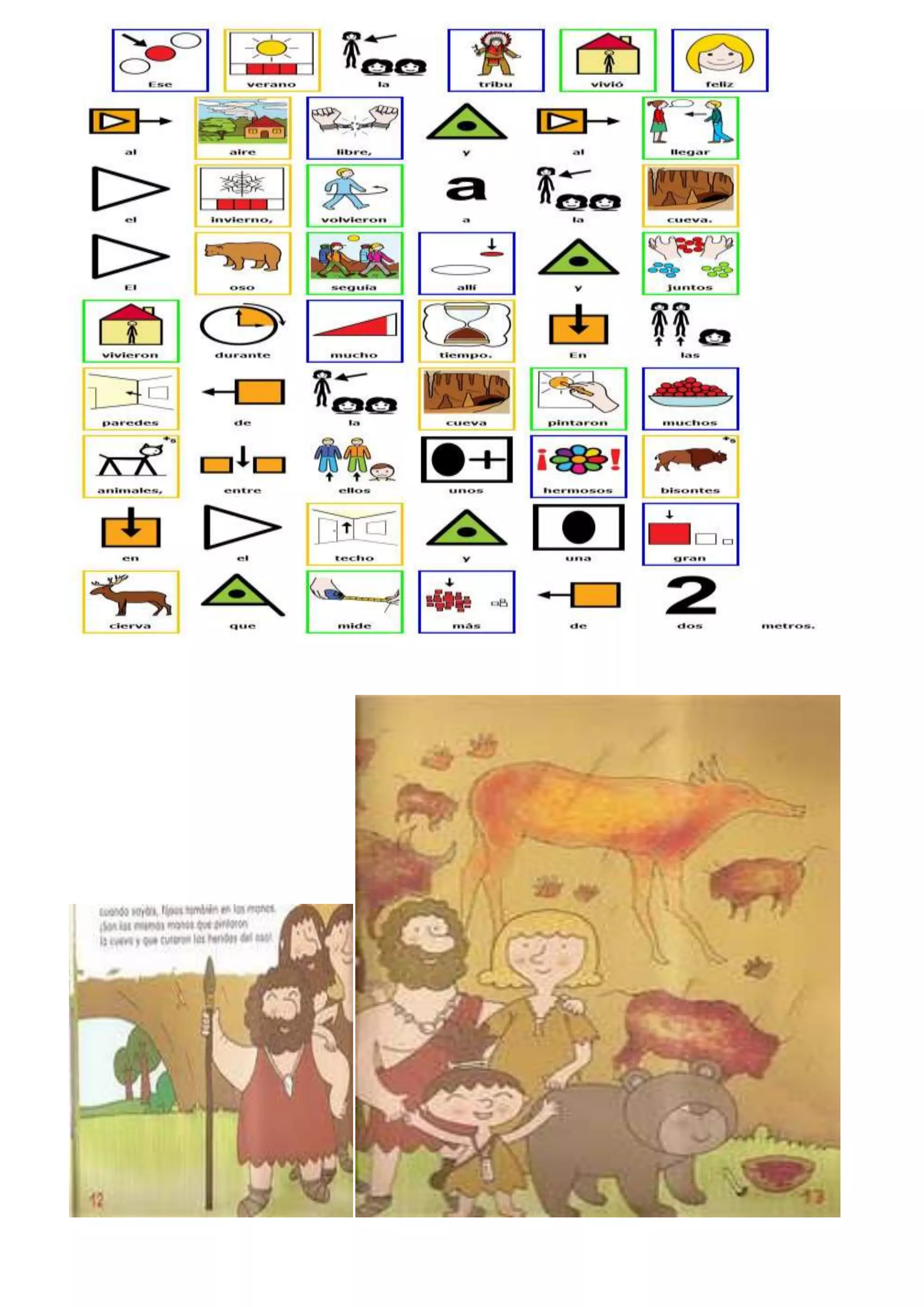 Cuento pictogramas prehistoria: LA CUEVA DE ALTAMIRA Autor pictogramas ...