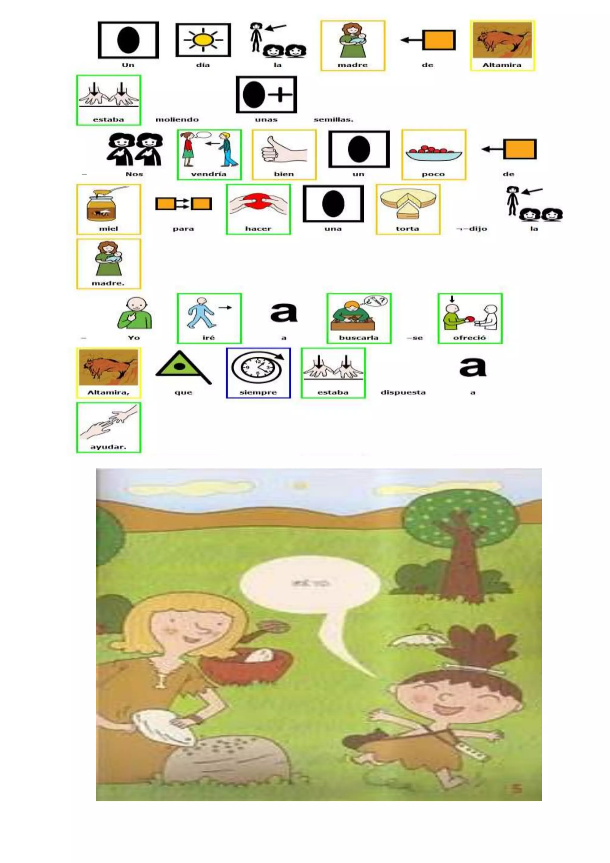 Cuento pictogramas prehistoria: LA CUEVA DE ALTAMIRA Autor pictogramas ...