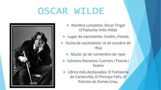 Cuentos - Oscar Wilde | PPTX