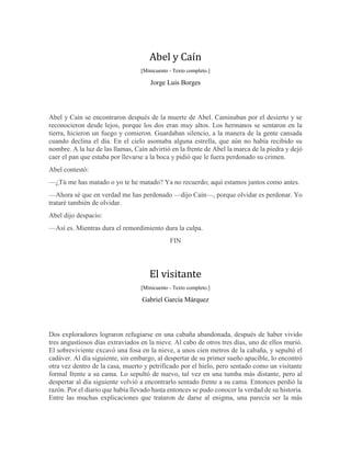 Cuentos cortos de diversas temáticas.docx | Fiction | Books and Literature