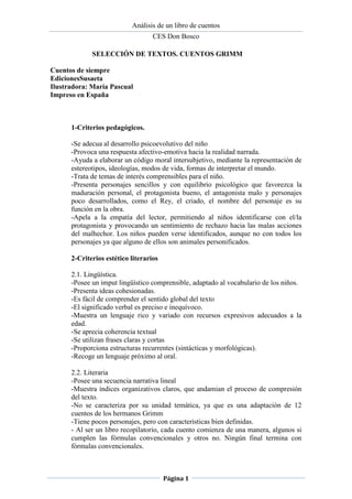 Cuentos grimm | DOCX