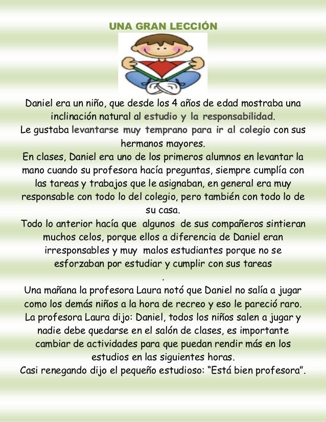 Cuento Sobre La Responsabilidad