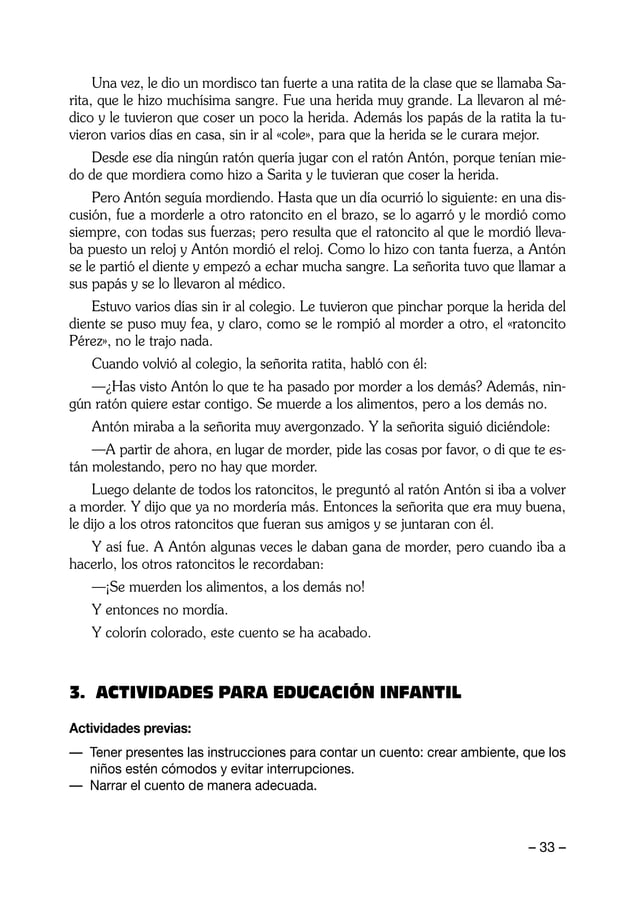 Cuentos para portarse bien en el colegio | PDF | Daycare and Pre-School | Parenting