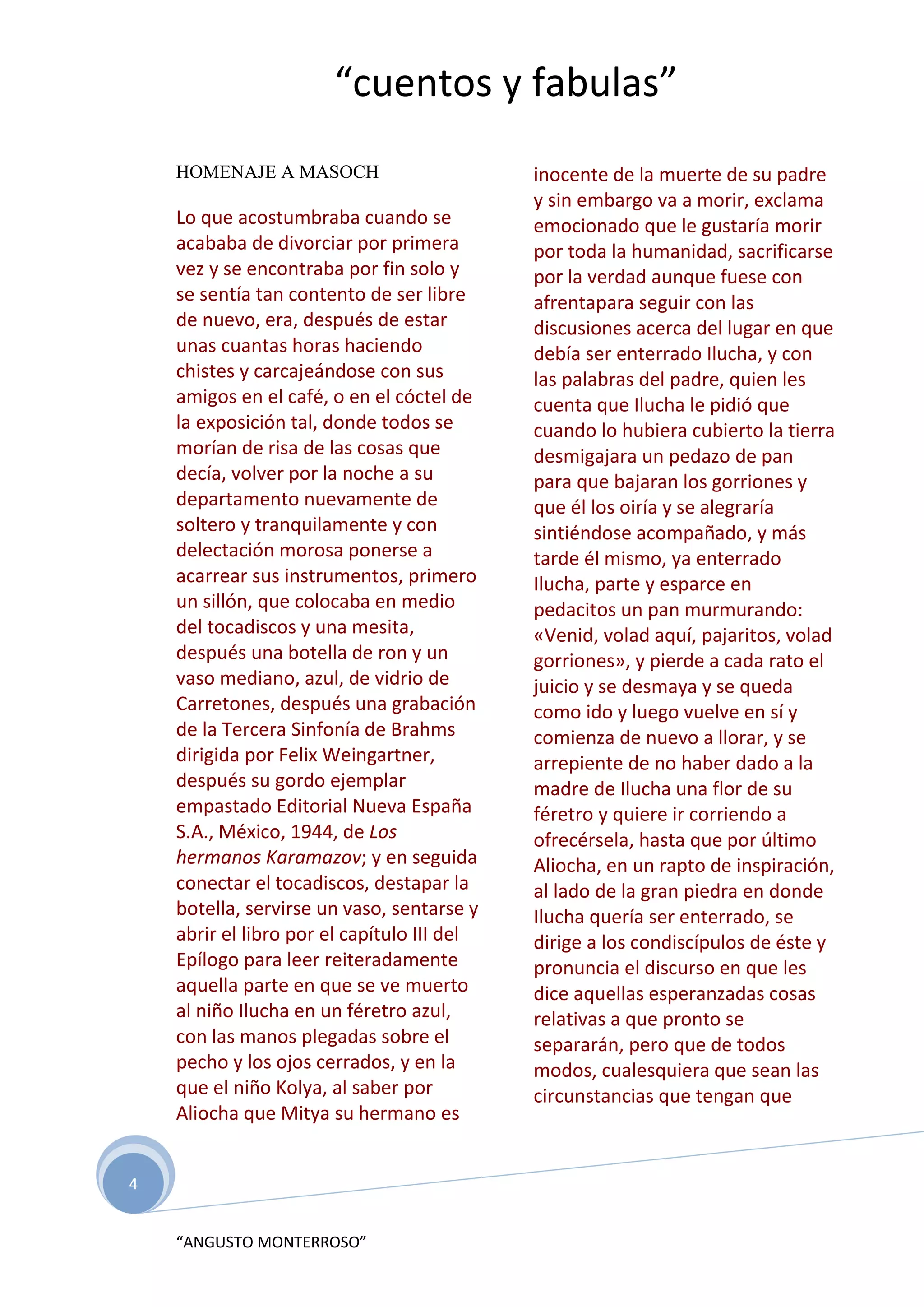Cuentos y fabulas word | DOCX