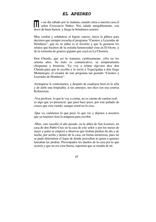 Cuentos y leyendas de honduras, jorge montenegro | PDF