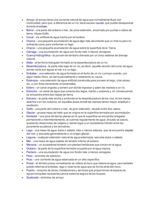 Cuerpo de agua | DOCX
