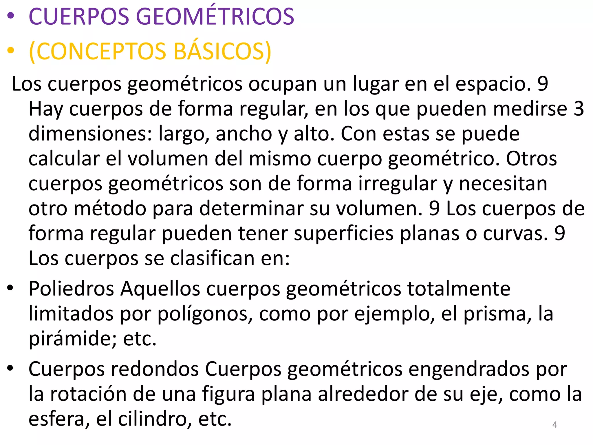 Cuerpos geométricos | PPT