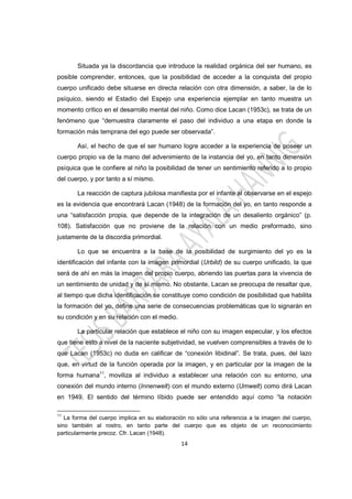 Cuerpo y Subjetividad en la obra de Jacques Lacan | PDF