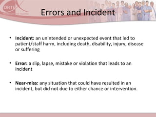 CU Errors, clinical governance and patient safety | PPT