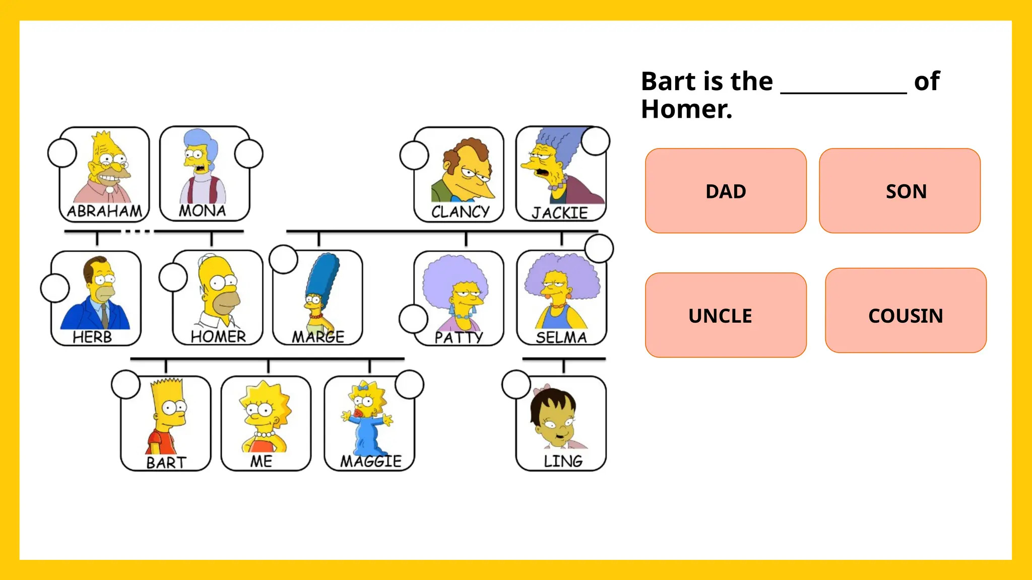 reinforce vocabulary: members of the family | PPTX