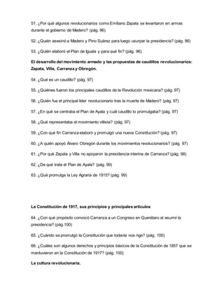 Cuestionario 5to-historia | PDF