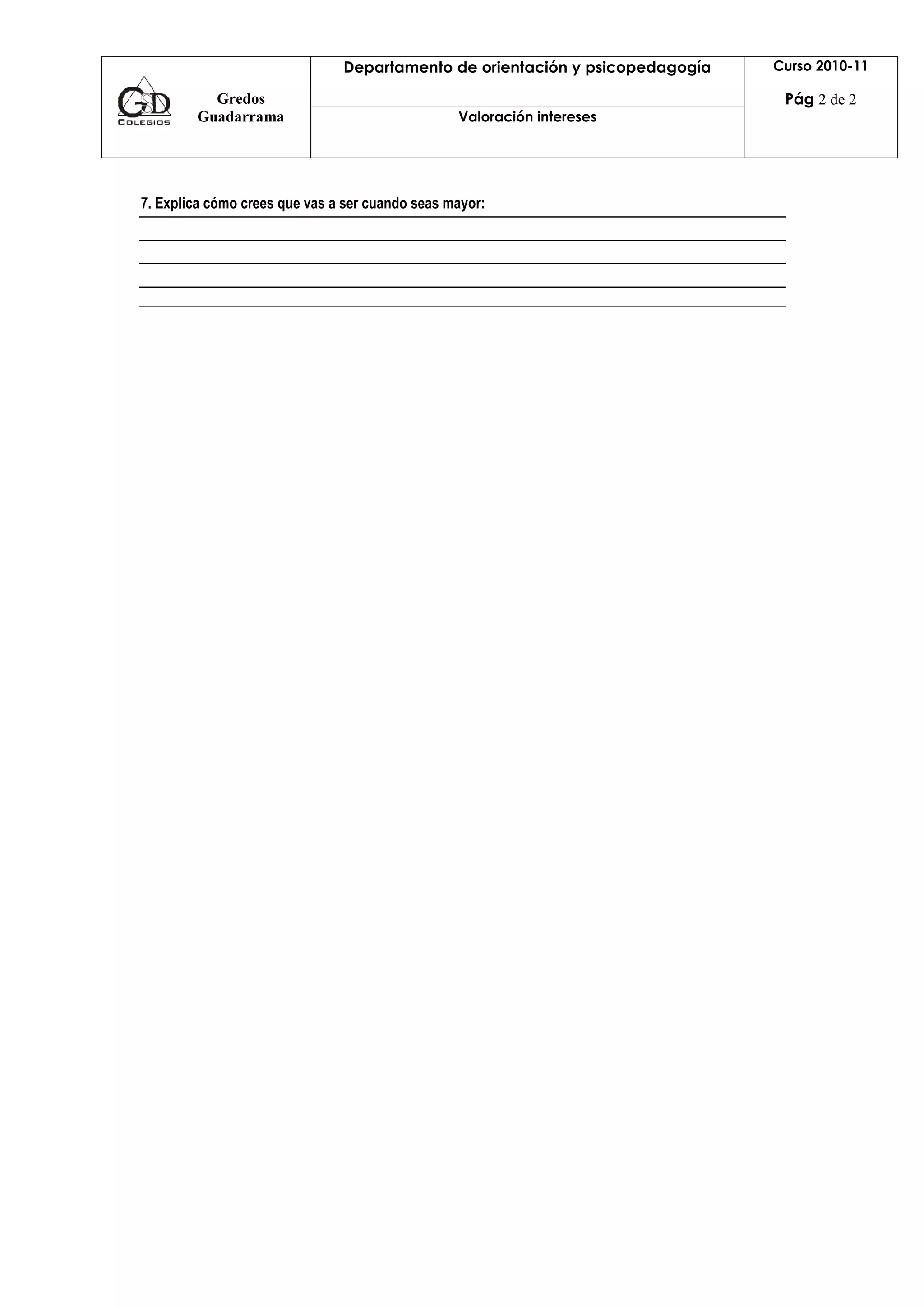 Cuestionario para-valorar-los-intereses | PDF