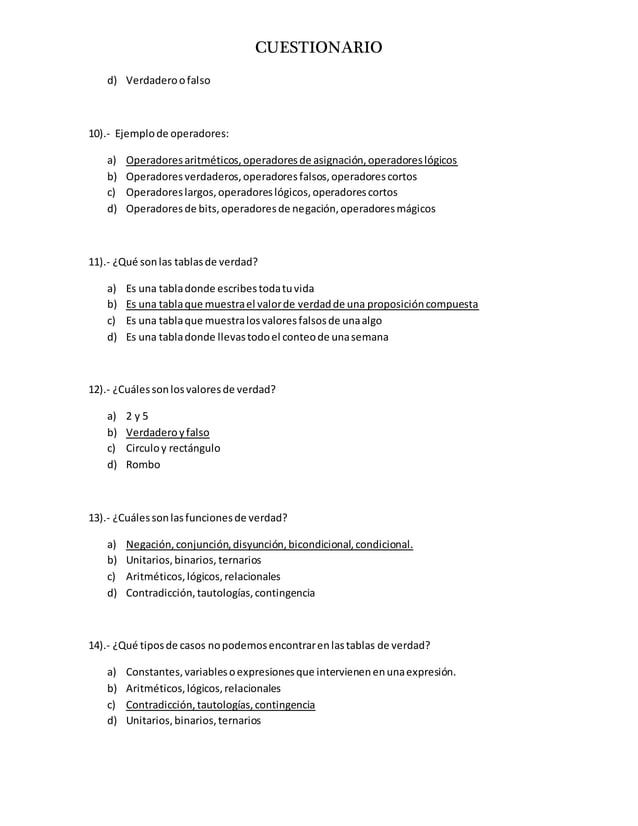 Cuestionario 1 | PDF