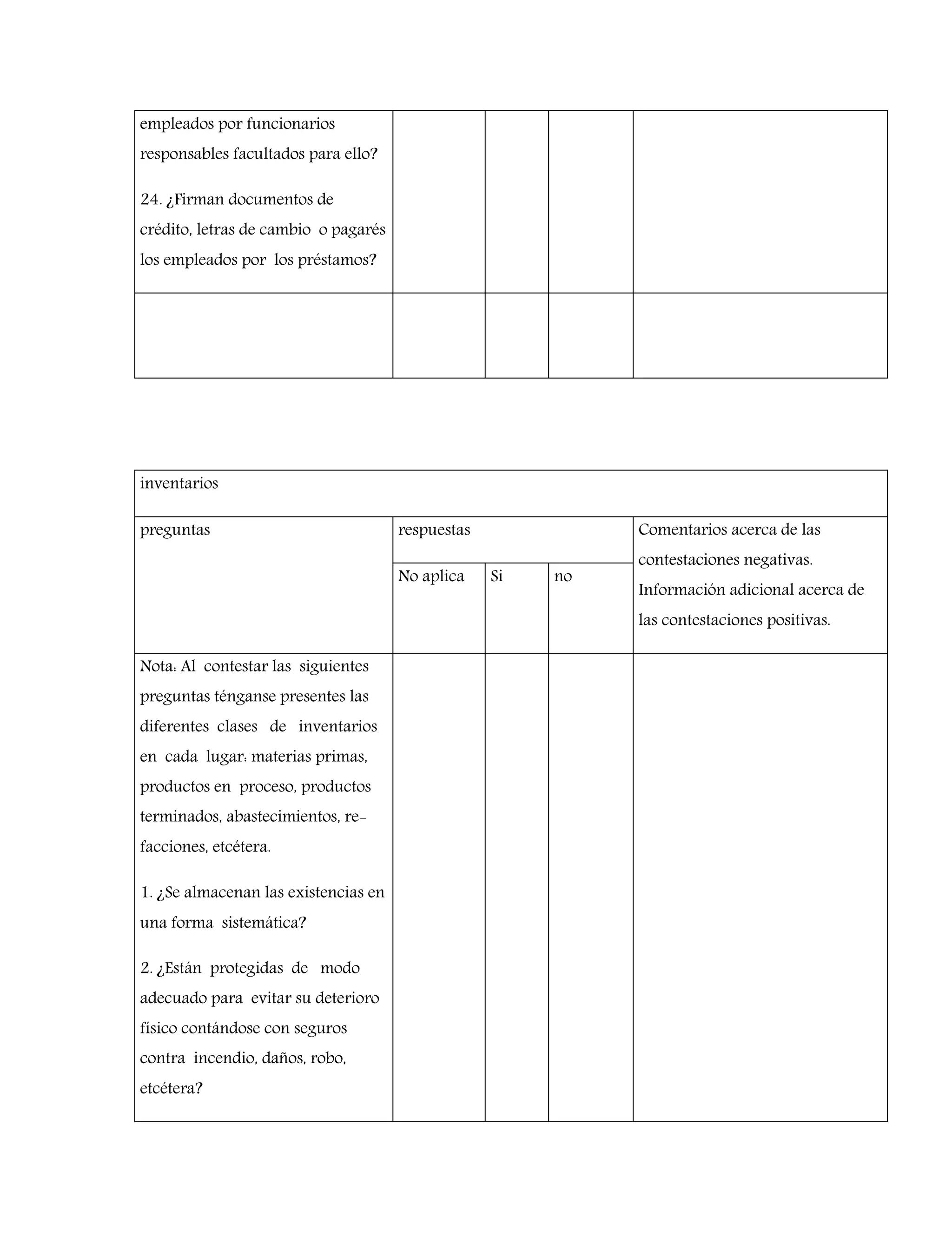 Ejemplo De Cuestionario De Control Interno Pdf