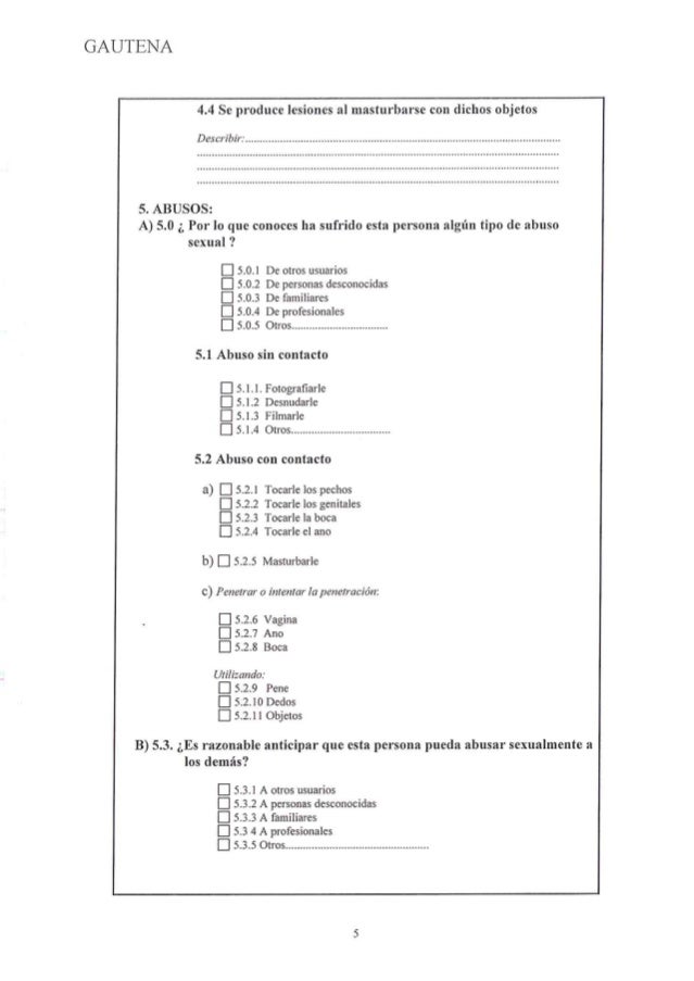Cuestionario De Expresión De La Sexualidad