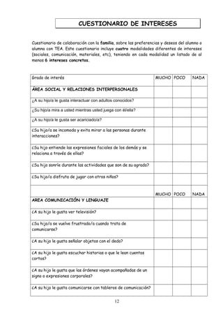 Cuestionario de intereses | DOC