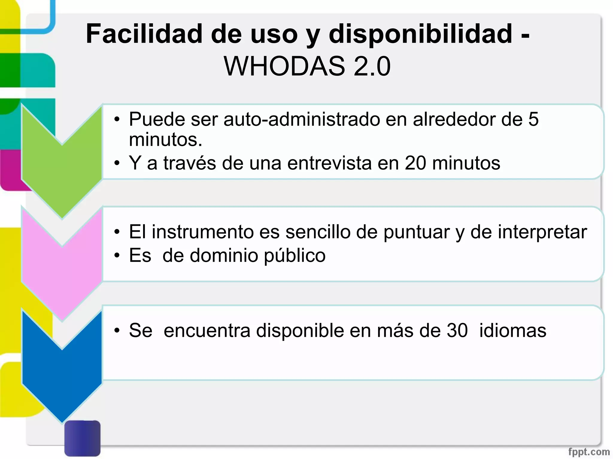 Medición de la Salud y la Discapacidad - Cuestionario de Whodas 2. 0 | PDF