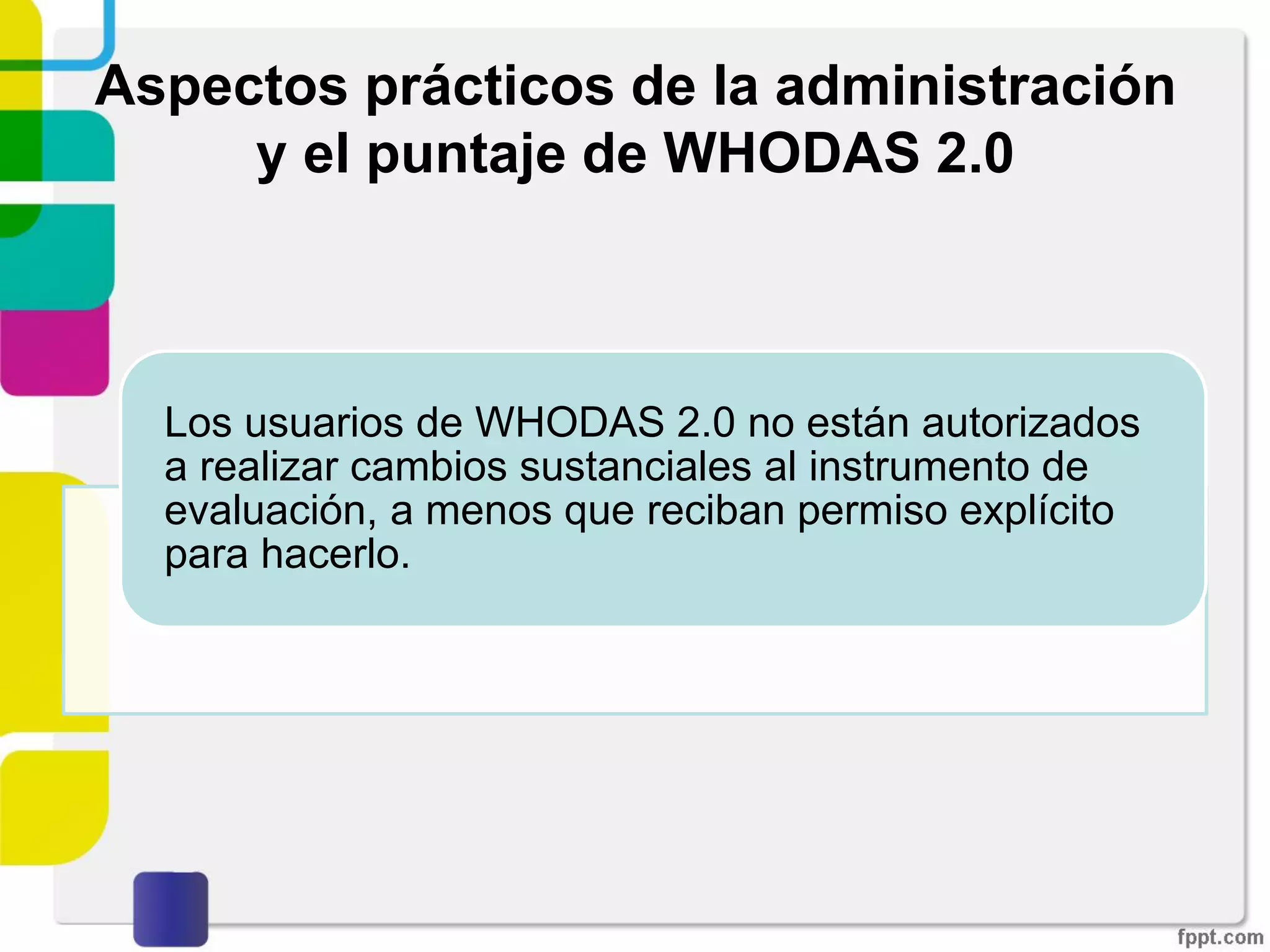 Medición de la Salud y la Discapacidad - Cuestionario de Whodas 2. 0 | PDF