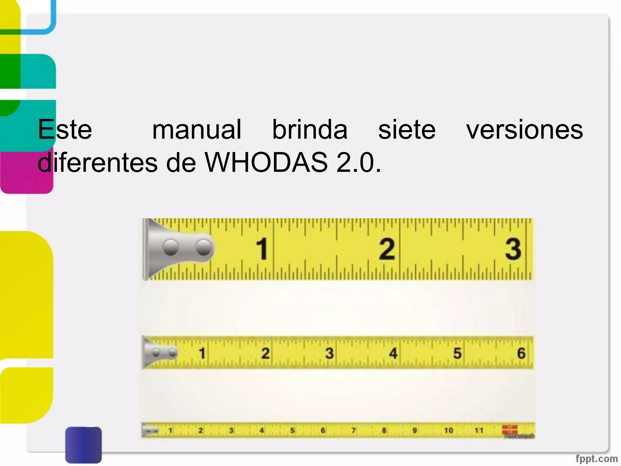 Medición de la Salud y la Discapacidad - Cuestionario de Whodas 2. 0 | PDF