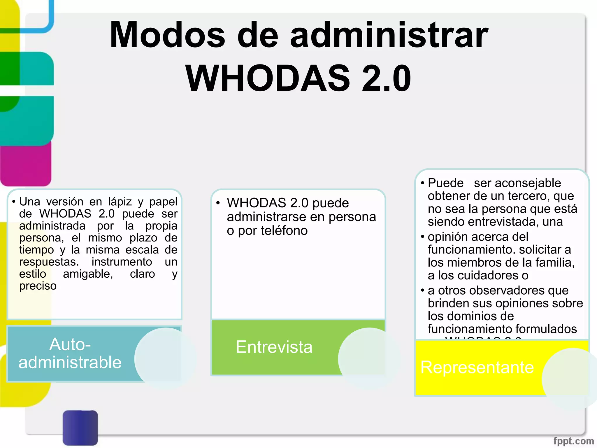Medición de la Salud y la Discapacidad - Cuestionario de Whodas 2. 0 | PDF