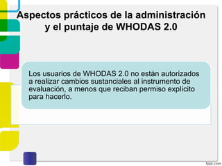 Medición de la Salud y la Discapacidad - Cuestionario de Whodas 2. 0 | PDF