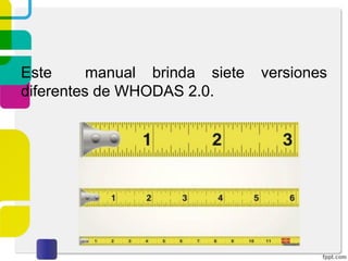 Medición de la Salud y la Discapacidad - Cuestionario de Whodas 2. 0 | PDF