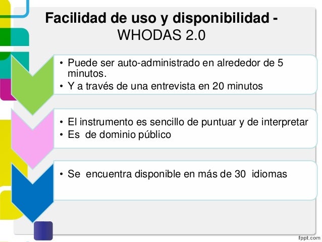 Medición de la Salud y la Discapacidad - Cuestionario de Whodas 2. 0