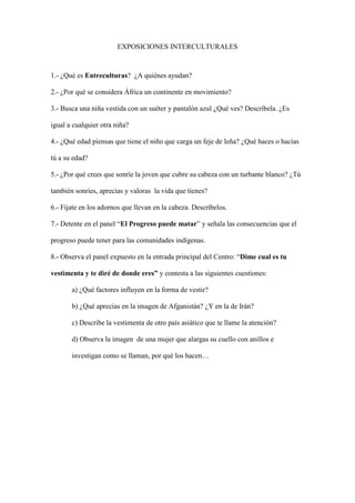 Cuestionario Entreculturas | PDF
