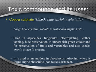 Metalic (Cu,fe,th,mg) poisoning | PPT
