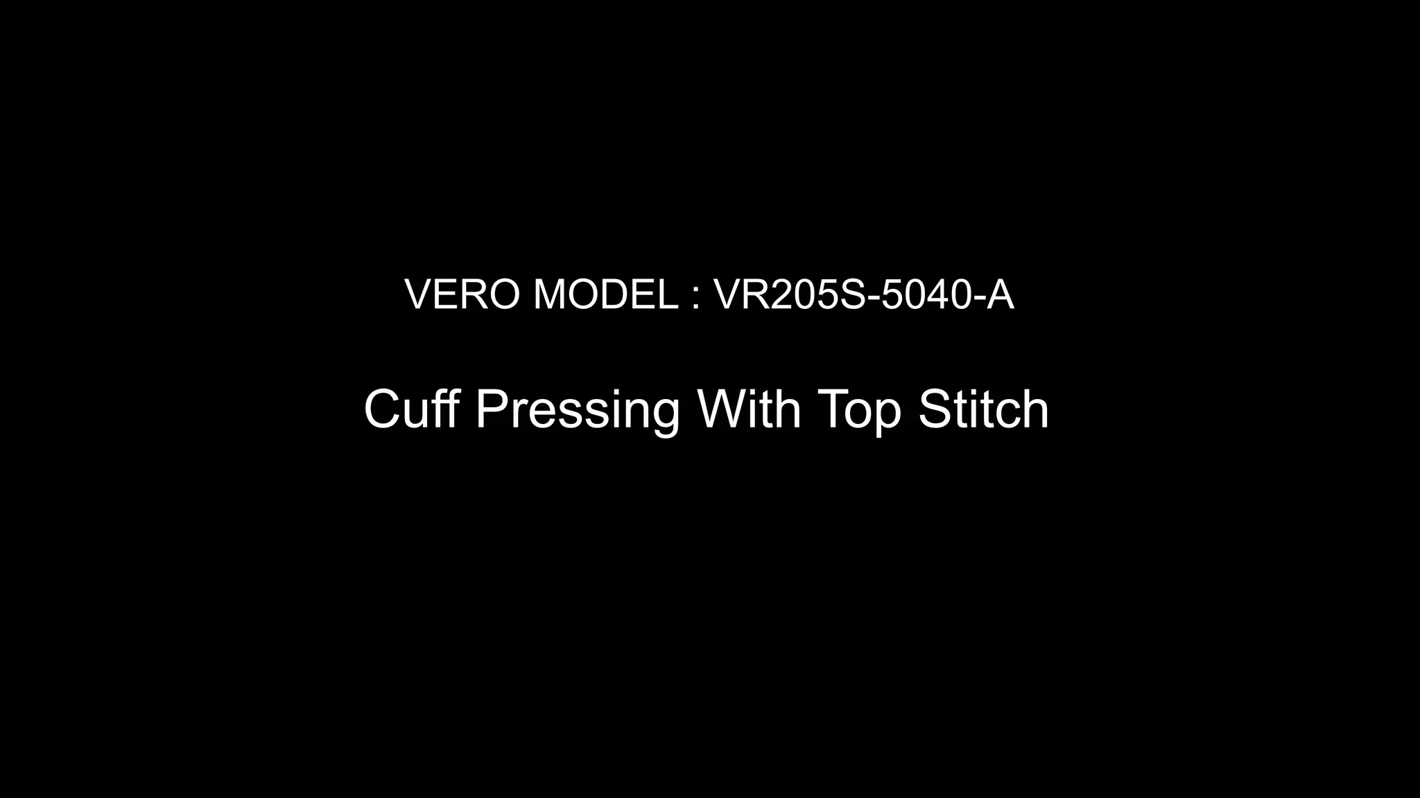 Cuff Pressing With Top Stitch.pptx