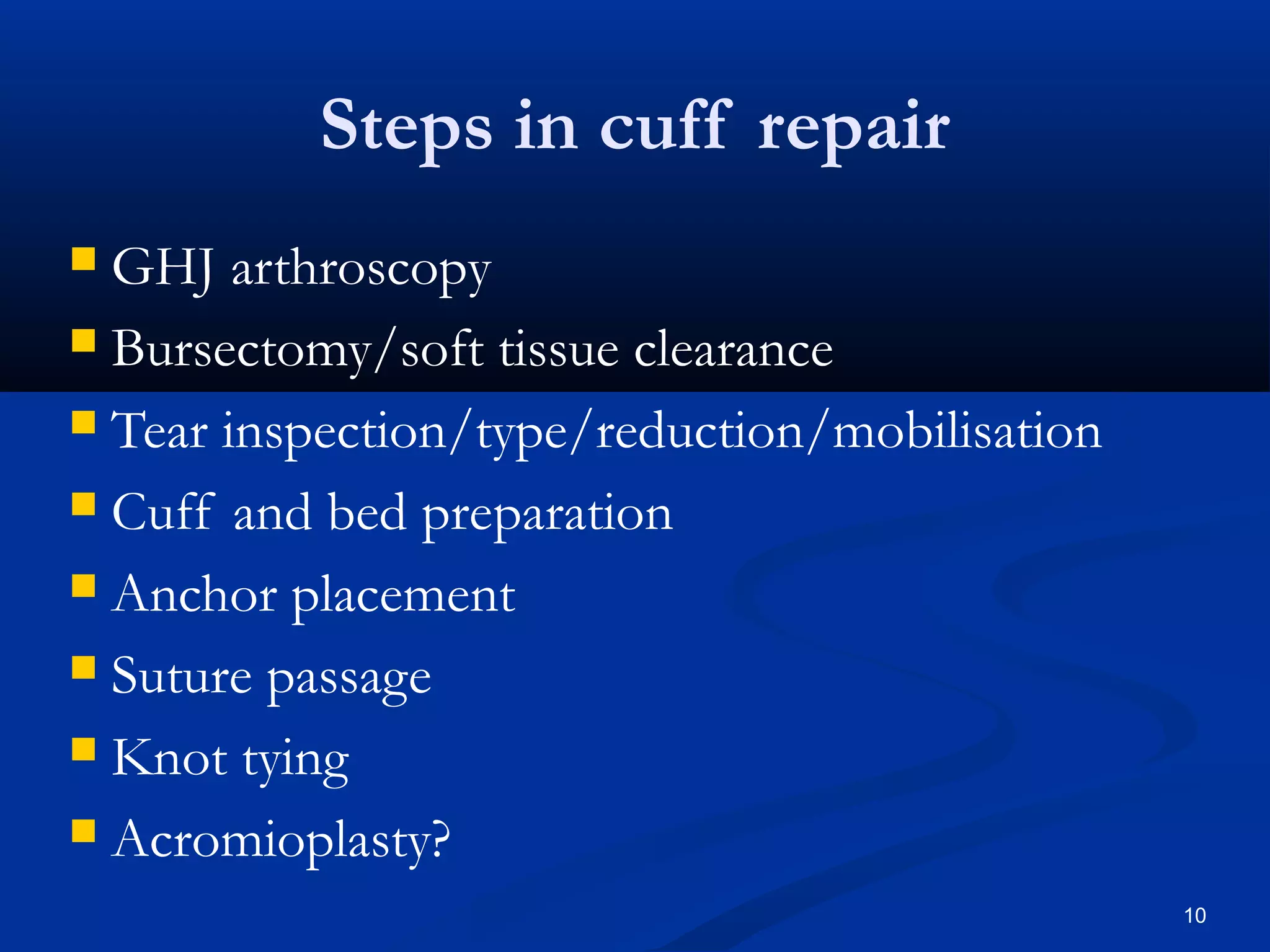 Cuff repair chris roberts | PPT