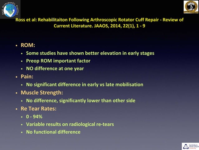 Arthroscopic Rotator Cuff Repair | PPTX | Death, Injury, or Military ...