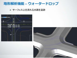 交差点排水検討等で使える地形解析機能 | PPT