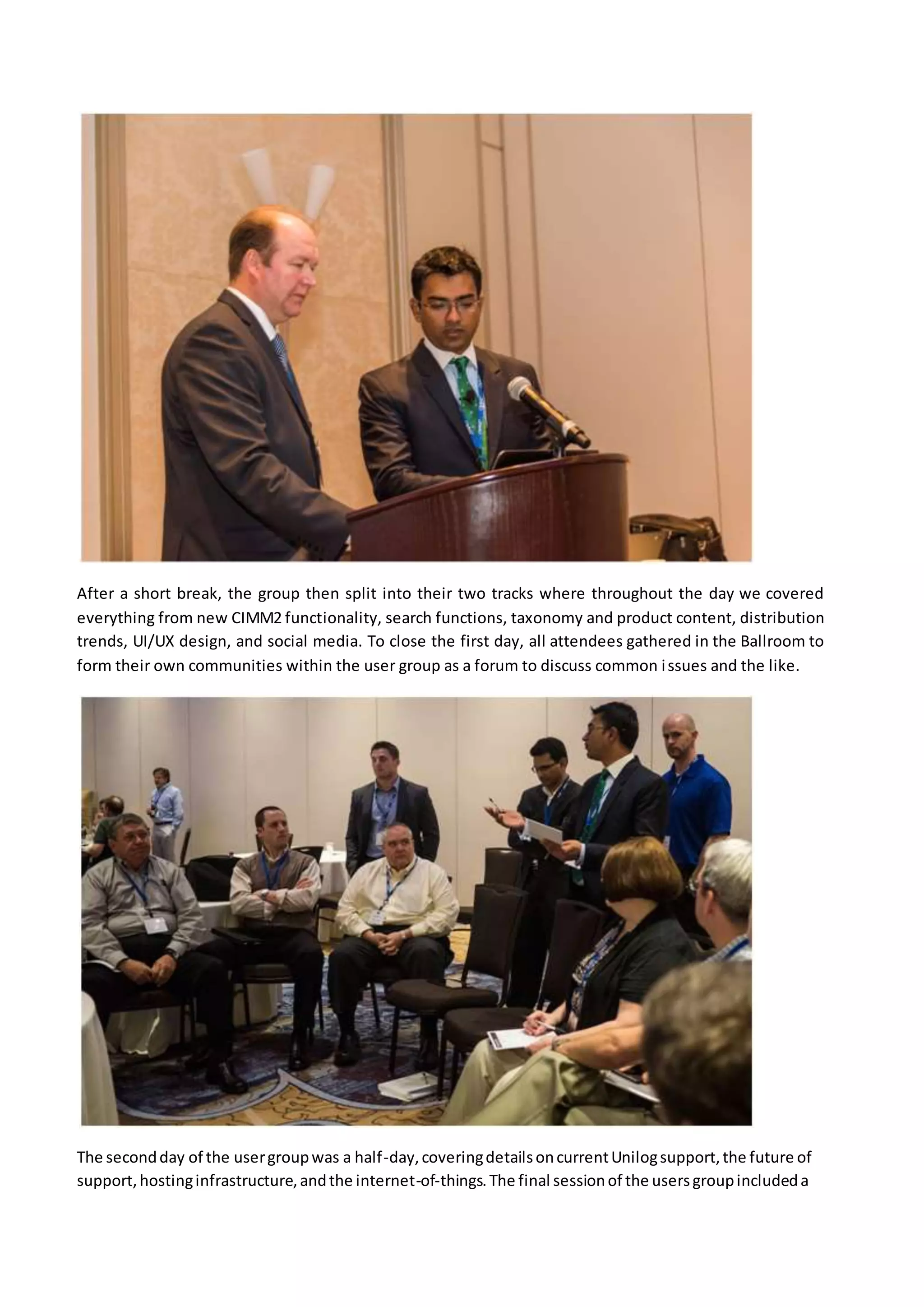 Cug 2015 event recap | DOCX | Events