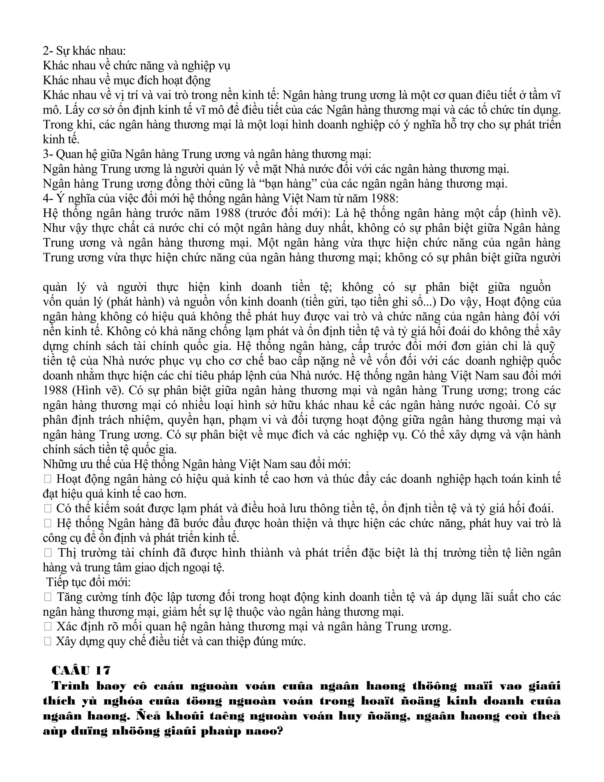 Câu hỏi ôn thi phần tự luận lý thuyết tài chính tiền tệ (vb2) | DOC