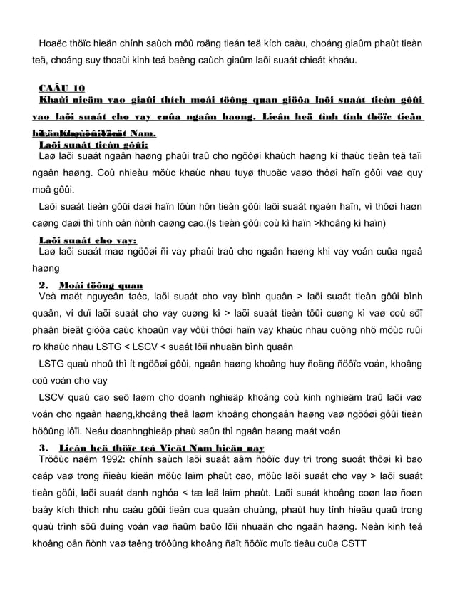 Câu hỏi ôn thi phần tự luận lý thuyết tài chính tiền tệ (vb2) | DOC