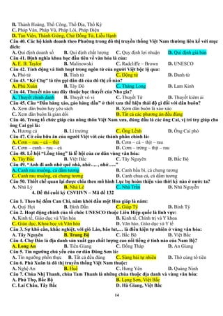 CÂU HỎI ÔN TẬP TRẮC NGHIỆM CSVHVN (highlight xanh là đúng).pdf