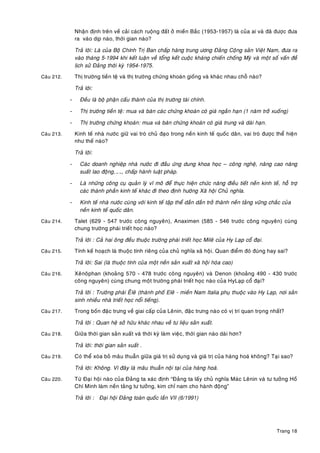 Câu hỏi tự luận Triết học - Mác Lê Nin có đáp án | PDF