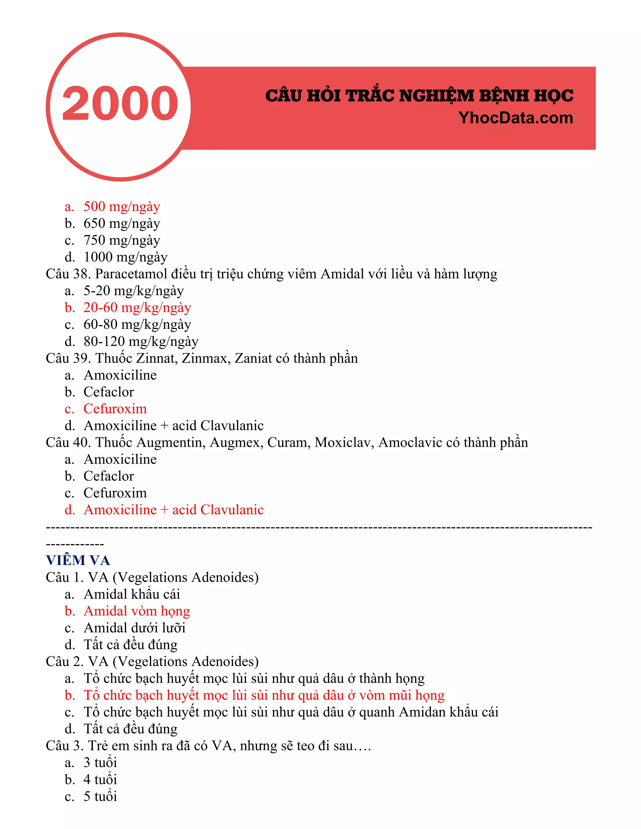 Câu hỏi trắc nghiệm bệnh học có đáp án | PDF
