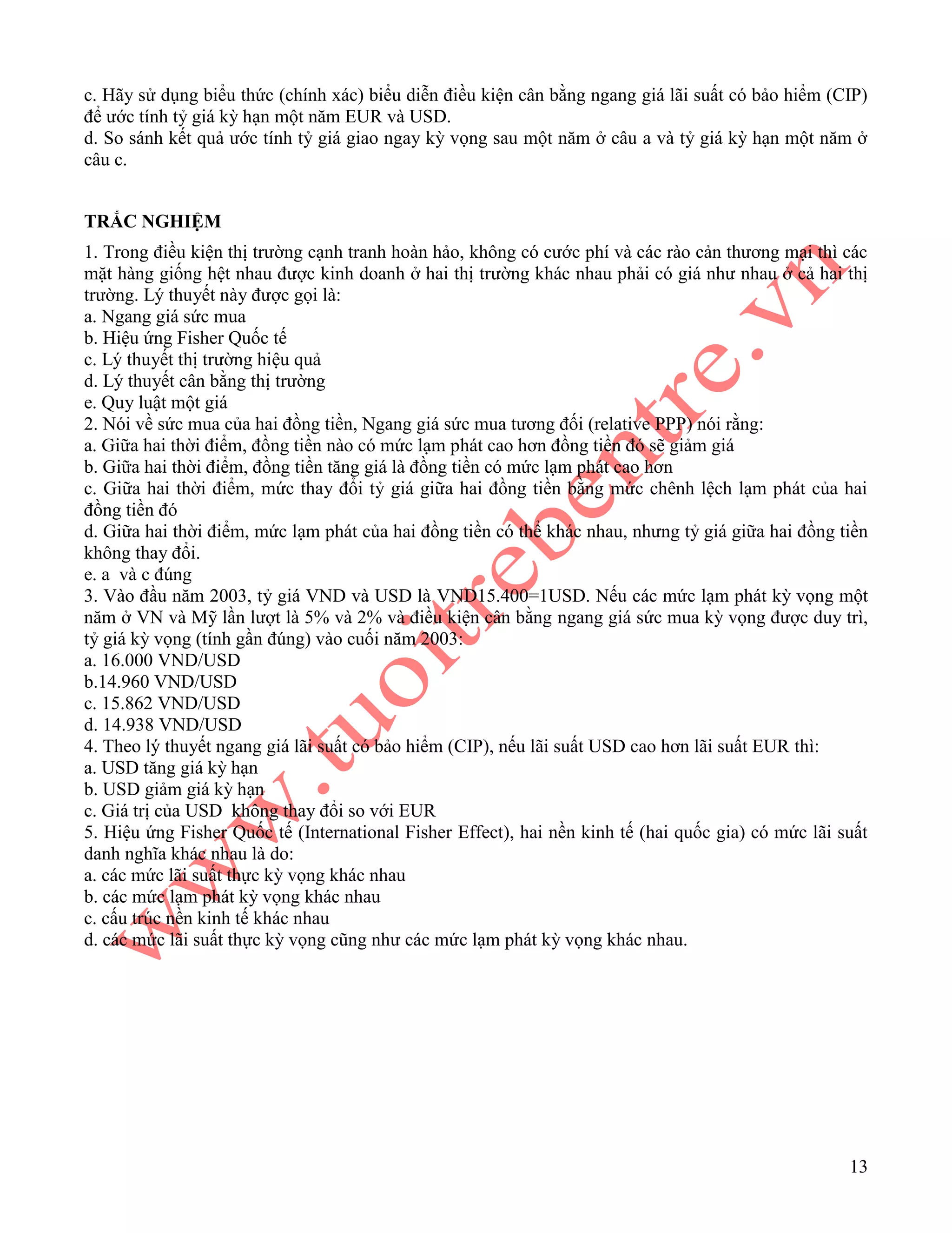 Cau hoi va bai tap TCQT | PDF