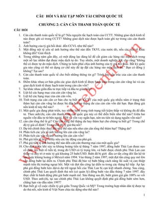 Cau hoi va bai tap TCQT | DOC