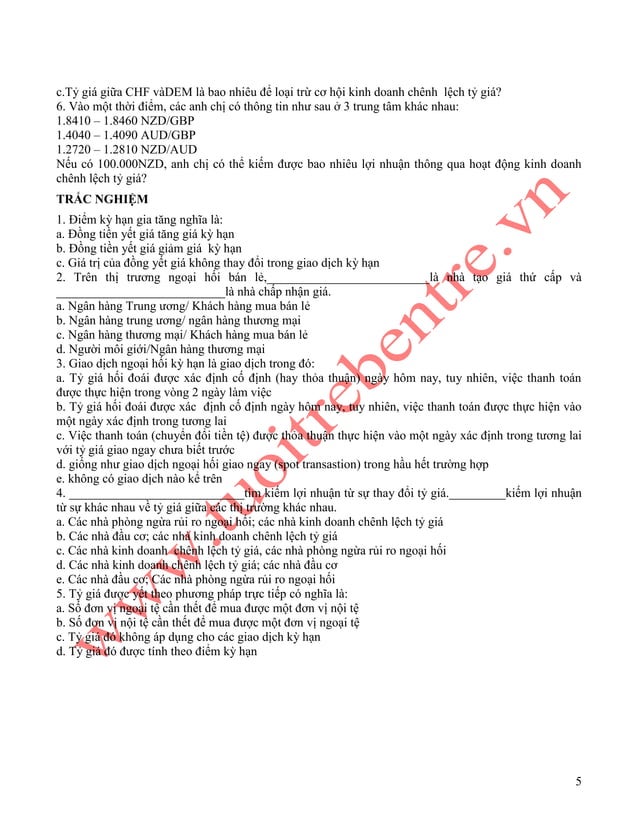 Cau hoi va bai tap TCQT | DOC