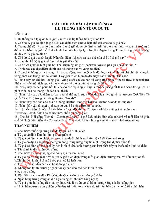 Cau hoi va bai tap TCQT | DOC