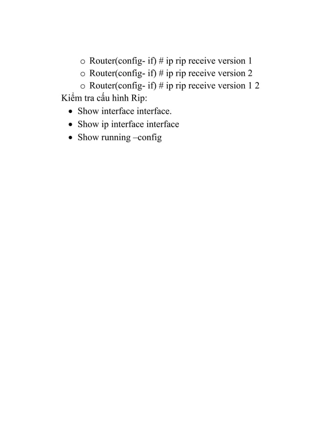 Cấu hình RIP v2 | PDF