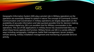 application of remote sensing in defence forces | PPTX