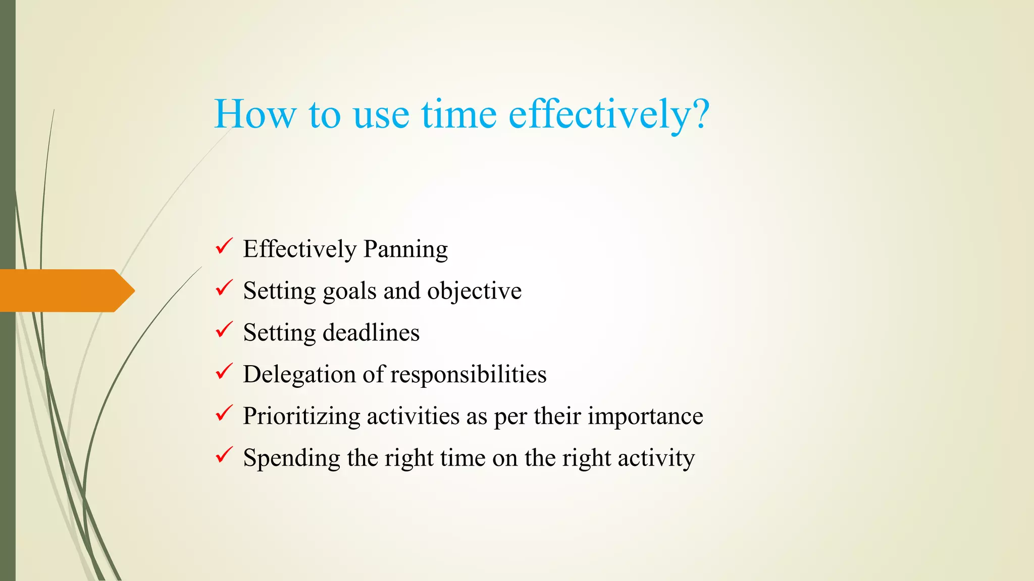 Body Language and effective Time management | PPTX