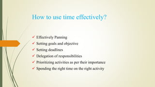 Body Language and effective Time management | PPT
