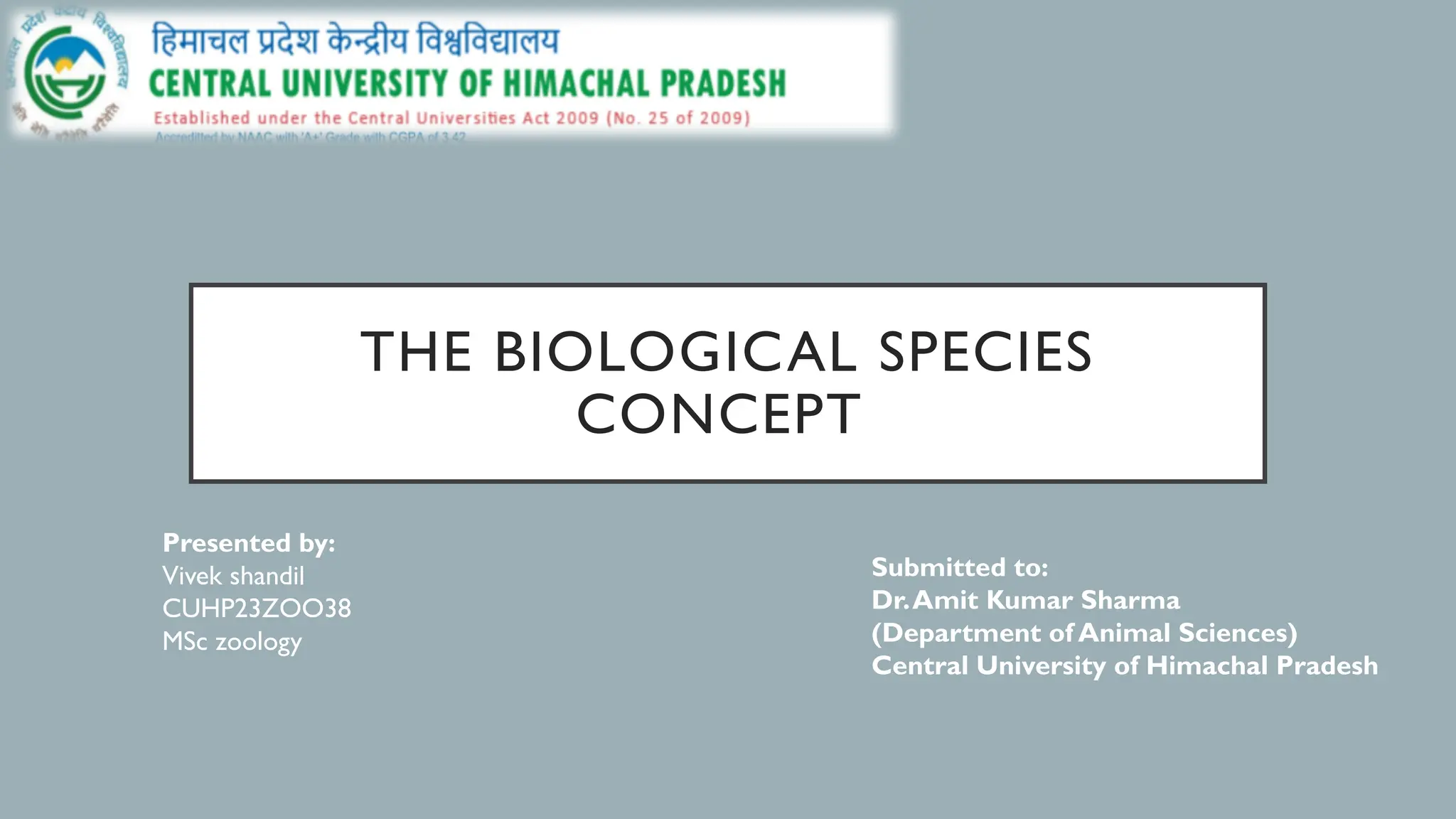 the biological species concept Ernest mayer | PPTX