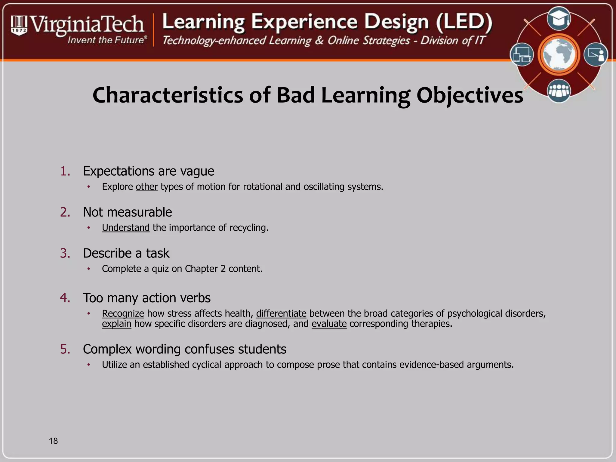 Cui measurable objectives | PPT