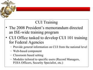 CUI briefing II | PPT